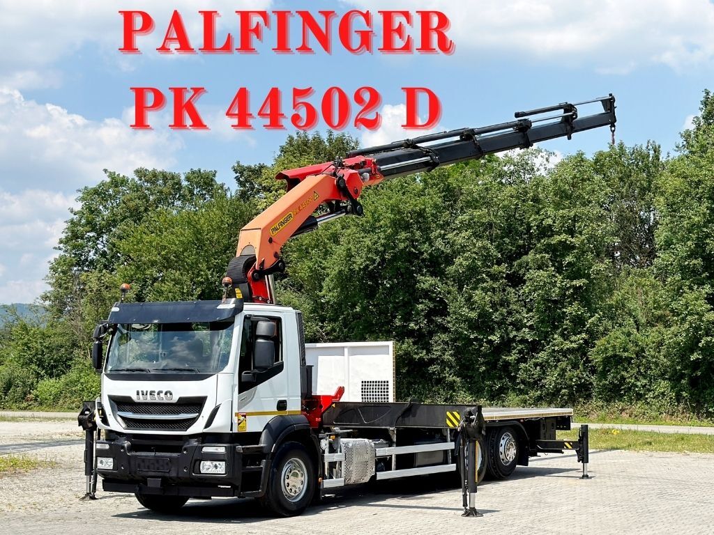 IVECO Stralis 460 PRITSCHE 6,65m +KRAN +FUNK kamion platforma
