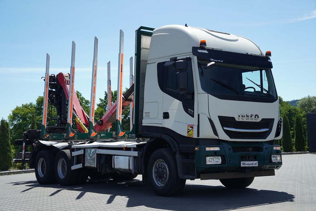 IVECO 570 STRALIS  X-WAY / 6X4 / DO DREWNA / DO DRZEWA / DO LASU / HDS kamion za prevoz drva