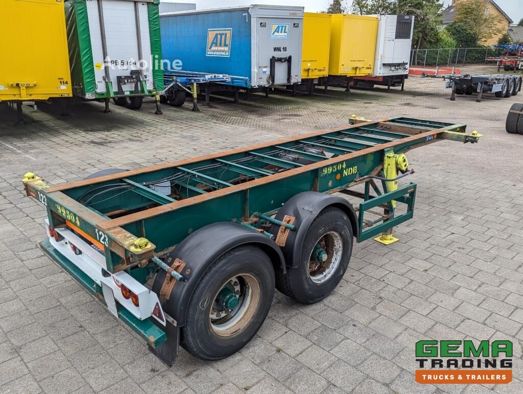 Flandria OP CC 2A 2-Assen ROR Drum Brakes - Steel Suspension - 3110KG - 2 poluprikolica za prevoz kontejnera