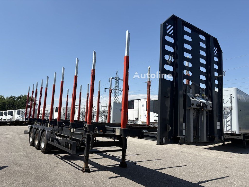 Schwarzmüller Holzauflieger Y-Serie, 10 Rungenpaare, BPW-Achsen, Liftachse poluprikolica za prevoz drva