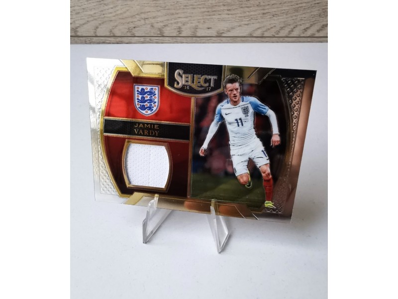 JAMIE VARDY Panini Select PLAYER-WORN komadic dresa