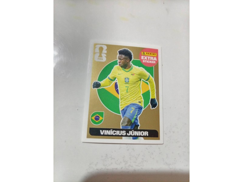 GOLD ZLATNI EXTRA STICKER VINICIUS JUNIOR WC 2026