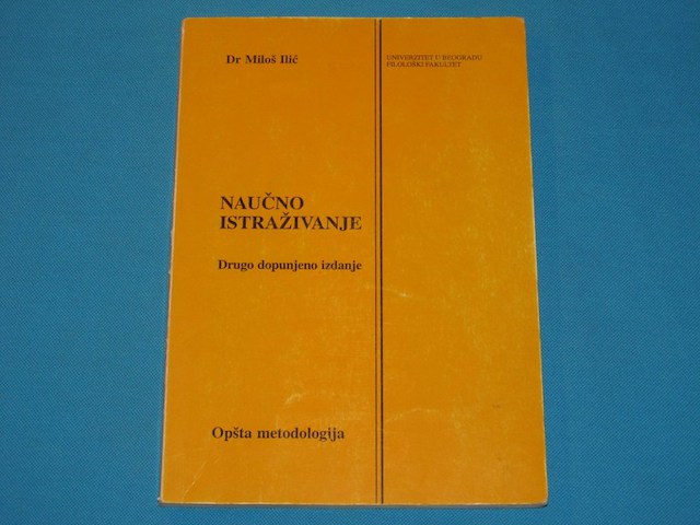 NAUČNO ISTRAŽIVANJE Dr Miloš Ilić
