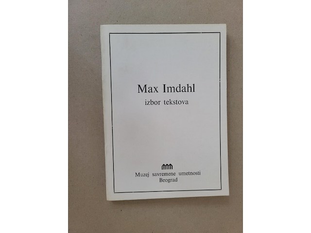 MAX IMDAHL - izbor tekstova