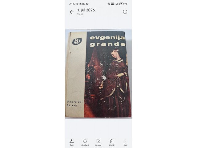 Evgenija Grande, Onore De Balzak