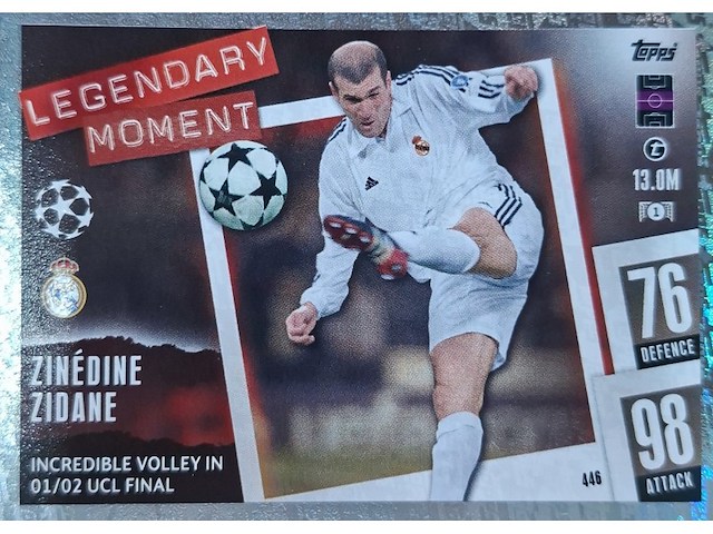 Match Attax 2023/24 446 Zinedine Zidane