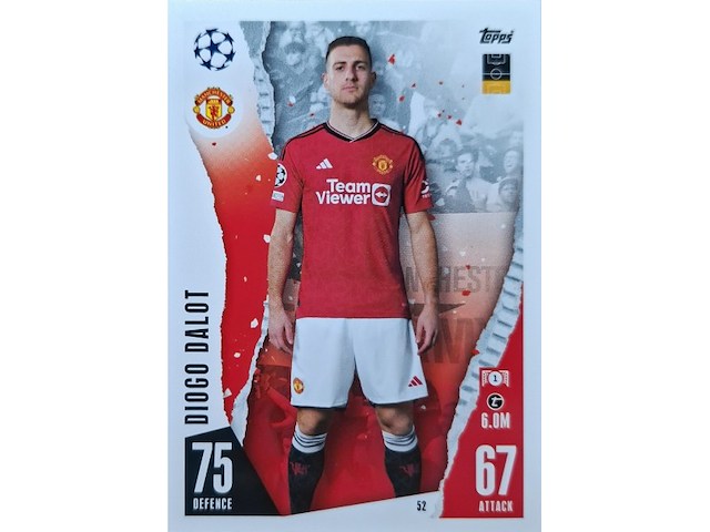 Match Attax 2023/24 52 Diogo Dalot