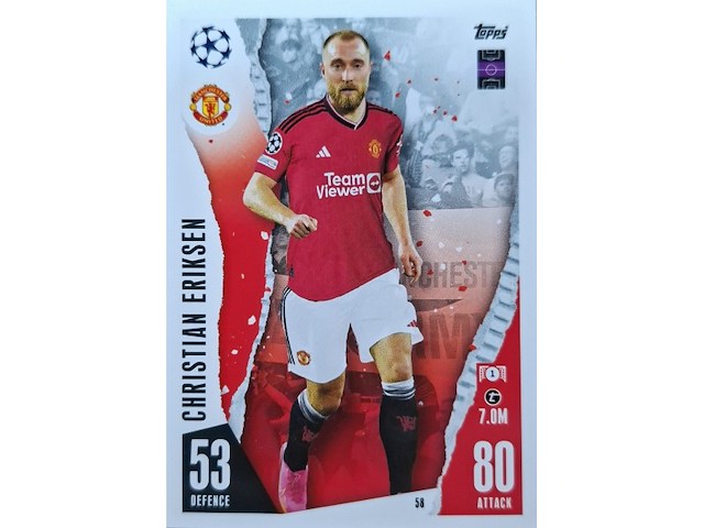 Match Attax 2023/24 58 Christian Eriksen
