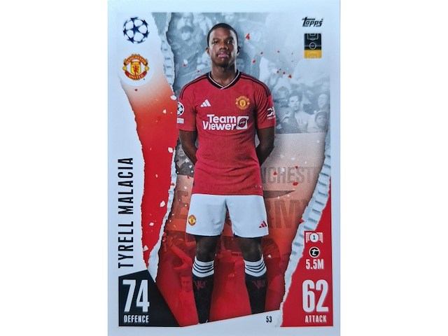 Match Attax 2023/24 53 Tyrell Malacia
