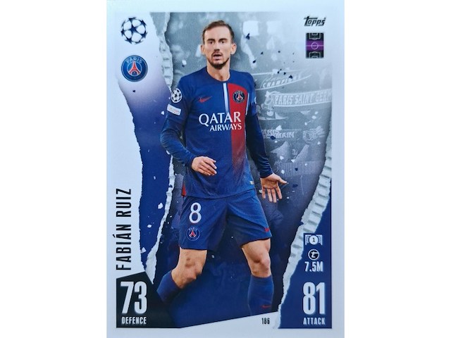 Match Attax 2023/24 186 Fabían Ruiz