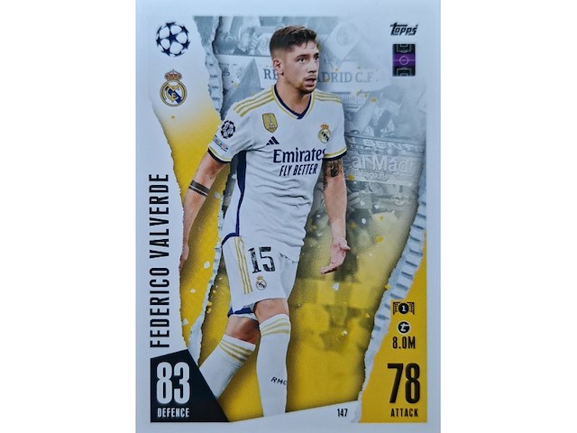 Match Attax 2023/24 147 Federico Valverde