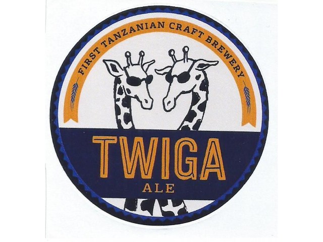 TWIGA  ALE pivska etiketa iz Tanzanije