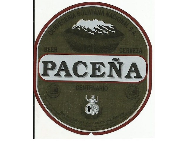 PACENA cerveza etiketa pivo Bolivia