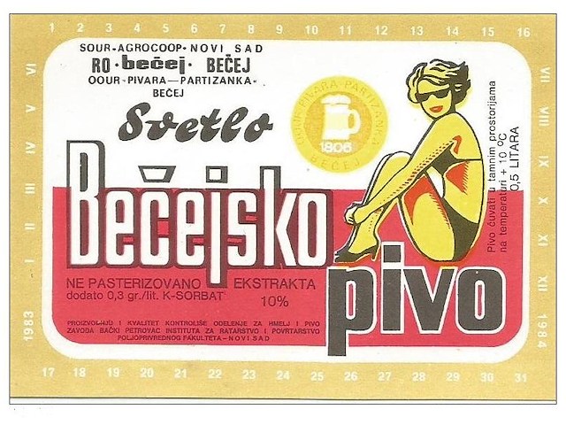 SVETLO BECEJSKO PIVO etiketa