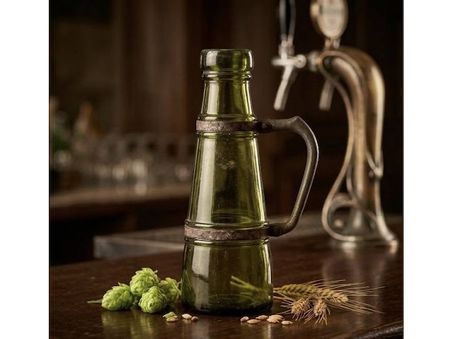 Jugendstil/Secesija stakleni bokal za pivo