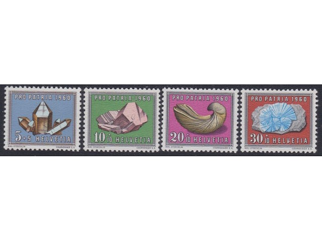 Švajcarska 1960 Pro patria Kristali čisto