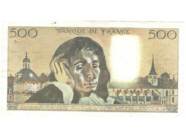 Francuska 500 francs 1980 XF