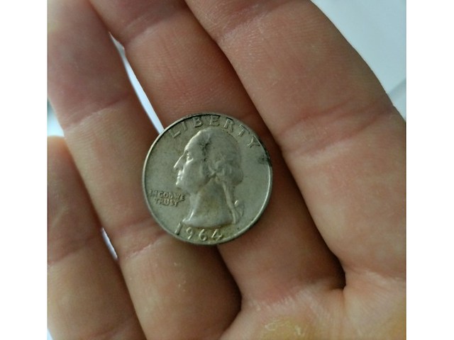 Amerika 1/4 dolara 1964. D srebro
