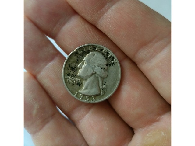 Amerika 1/4 dolara 1953. D srebro