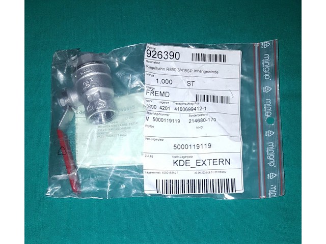 Ventil `GIACOMINI` R850 3/4` BSP Italy