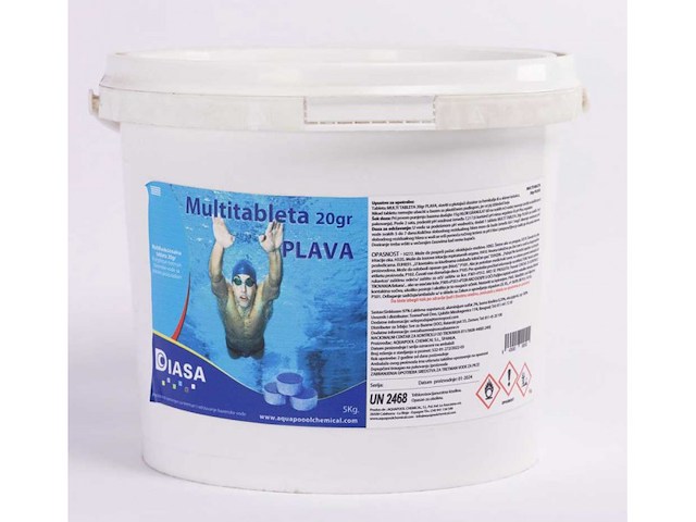 Multi tablete za tretman vode u bazenima Plave 20gr 5kg
