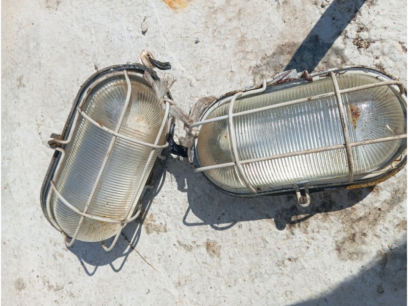 Retro industrijske brodske lampe Elektroosijek (par)