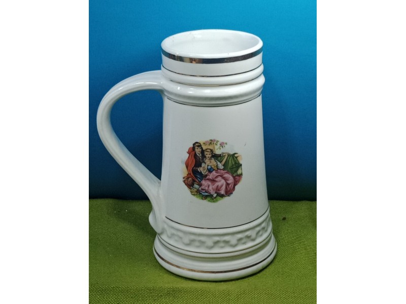 Krigla za pivo fabrika porcelana Zaječar Yugoslavia