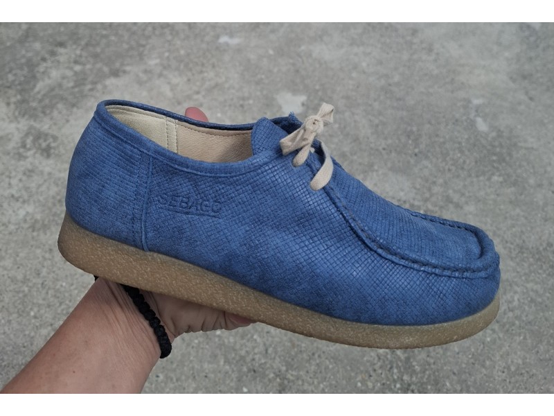 RASPRODAJA❤️SEBAGO TEKSAS PLAVE KOŽNE CIPELE