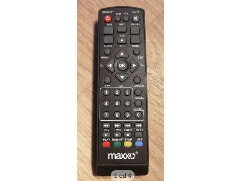 Maxxo STB-T2 H.265 - daljinski upravljač