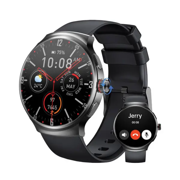 Oukitel Smart sat V5, 300mAh, BT Calls, Heart rate, SpO2, Crni