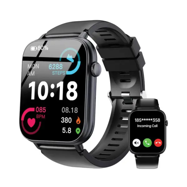 Oukitel Smart sat V3, 300mAh, BT Calls, Heart rate, SpO2, Crni