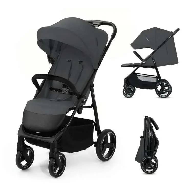 Kinderkraft Kolica za bebe Trig 3, Tamnosiva