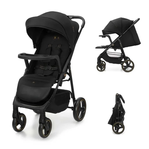 KINDERKRAFT KOLICA ZA BEBE SA TACNOM TRIG 3 BLACK