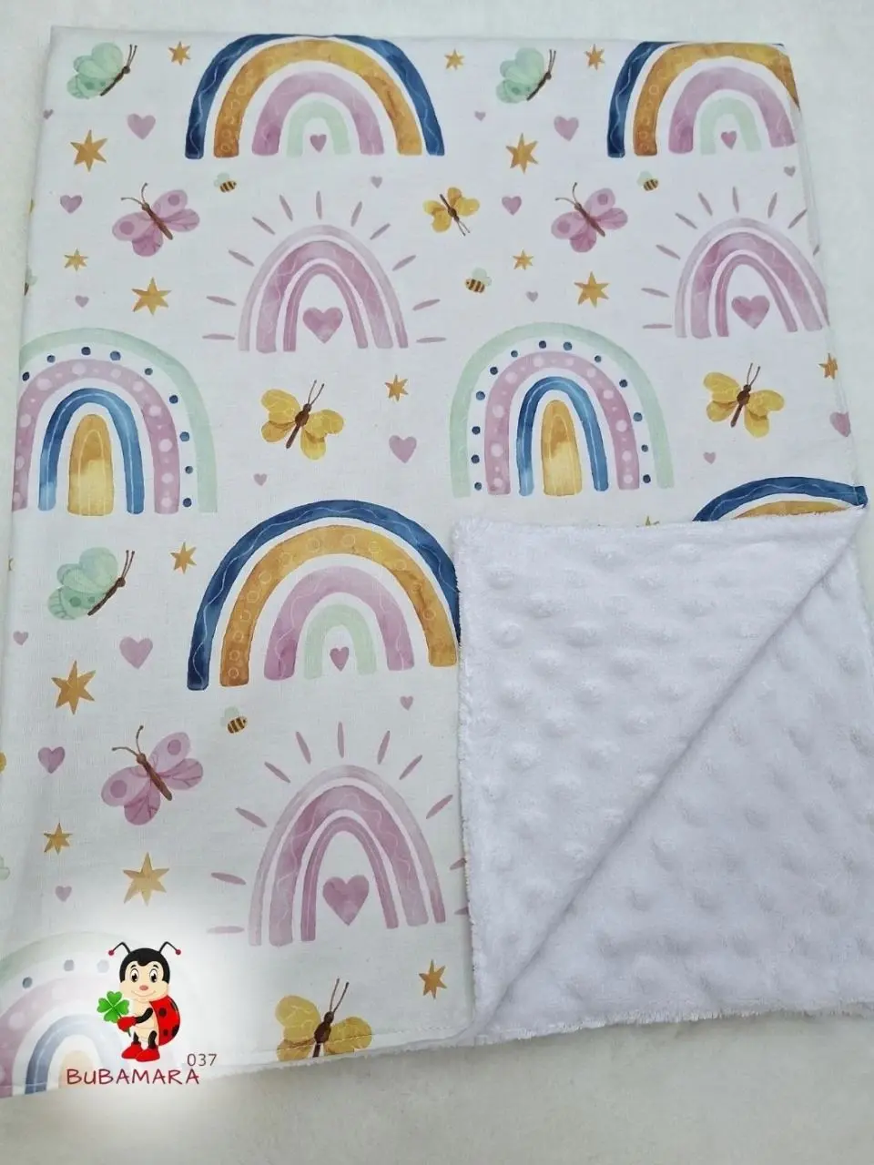 Bubamara037 Pokrivač za bebe, Bez veza, Beli