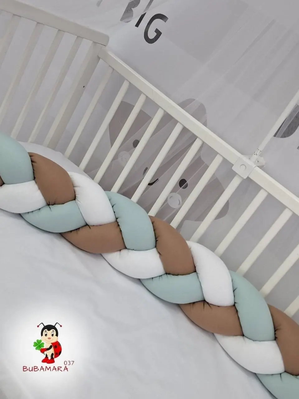 Bubamara037 Pletenica za krevetac, trostruka 180cm, Šarena