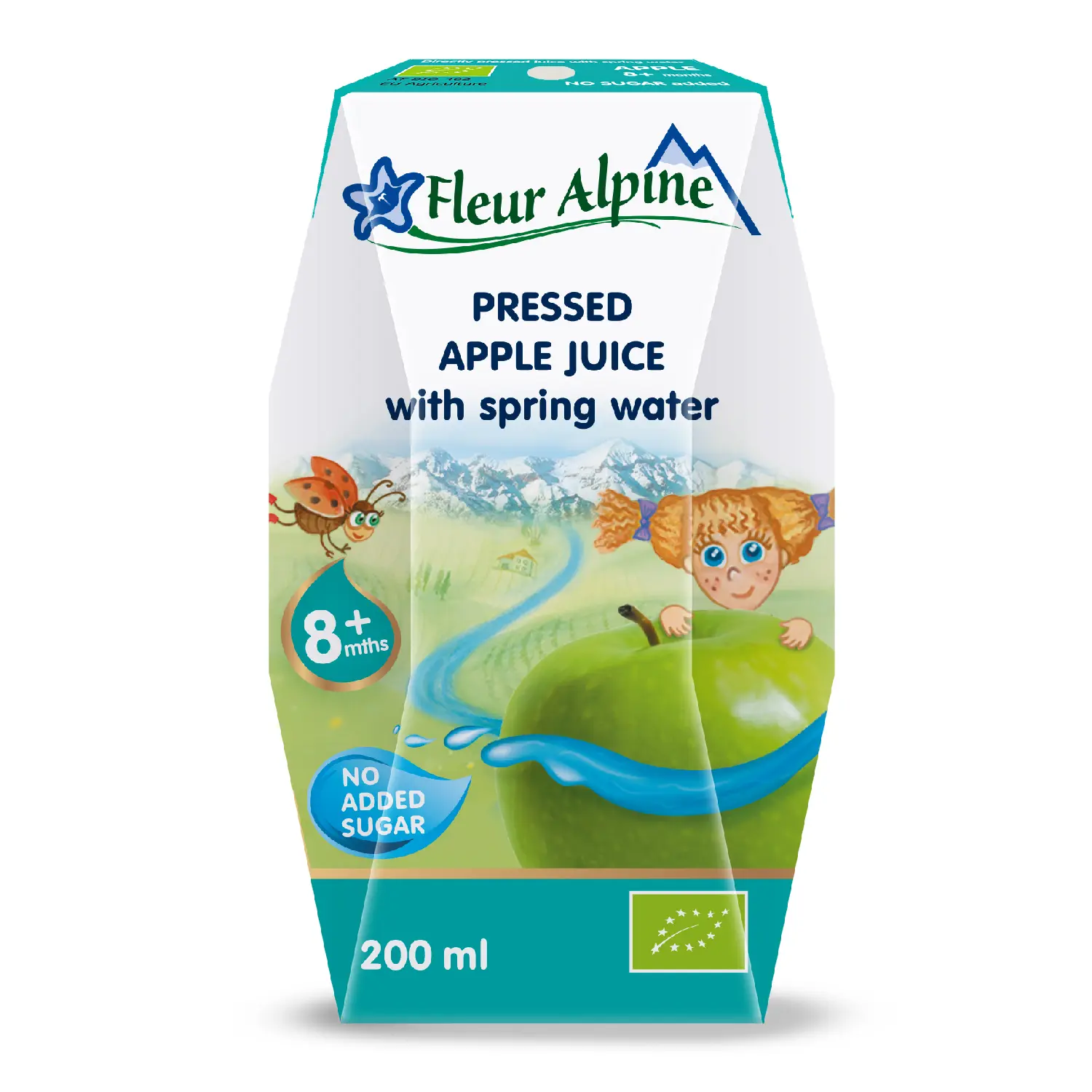 Fleur Alpine organski sokić sa vodom od jabuke, 8m+, 200ml
