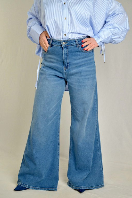Pantalone Plus-Size JEANS Zvono – plava