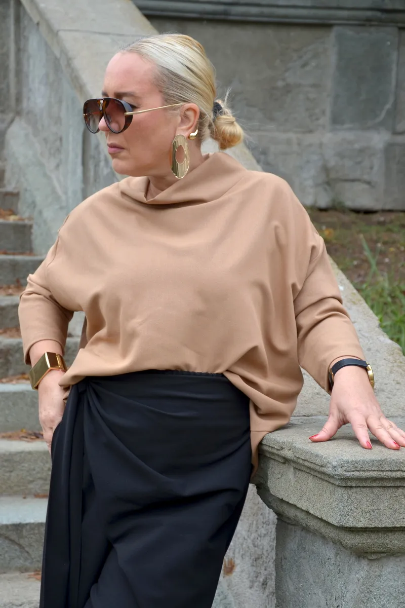 Bluza Plus-Size IVA – kamel