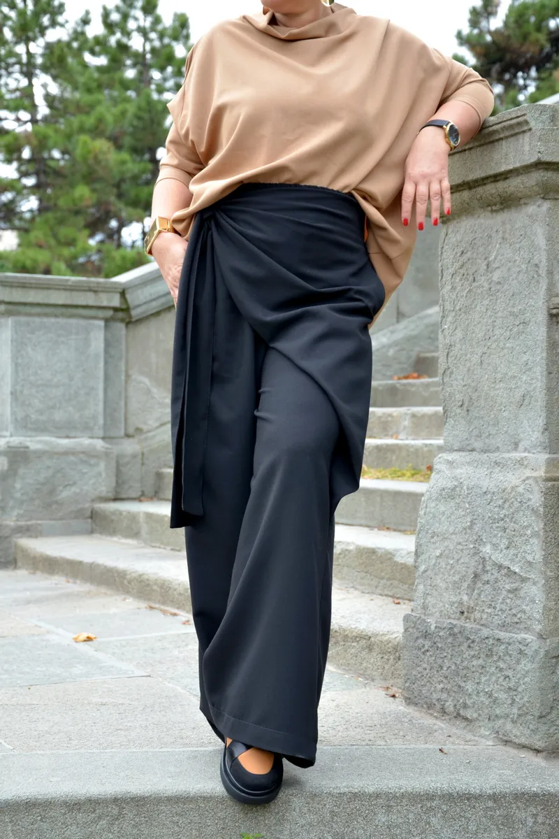 Pantalone GINA Plus-Size – crne