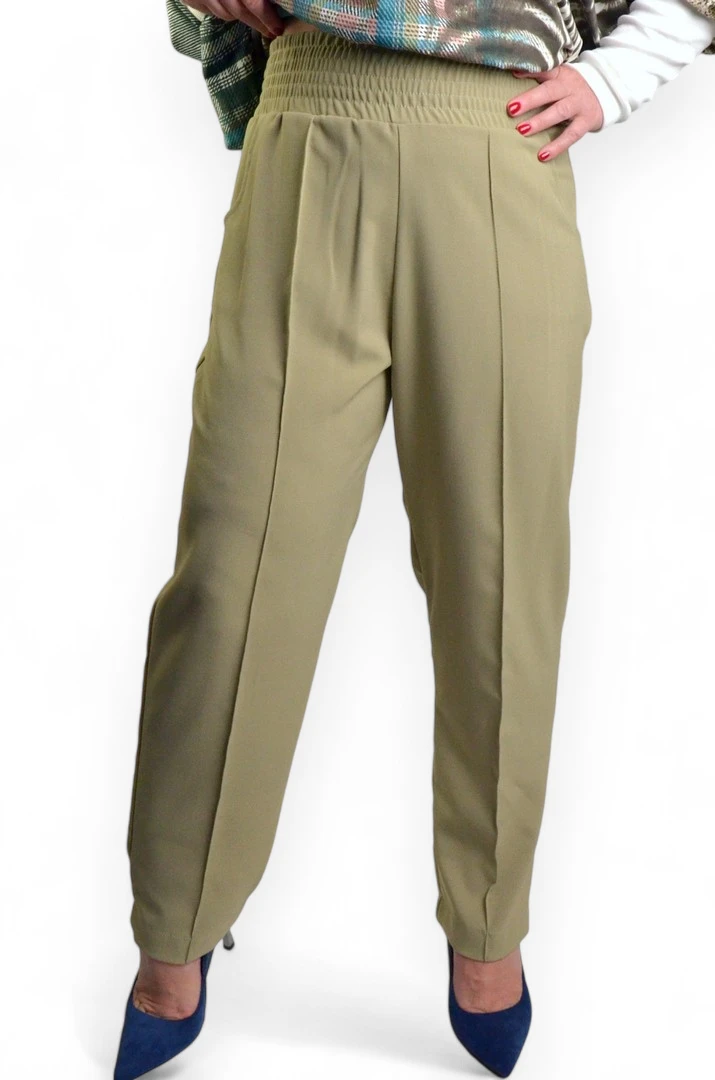 Pantalone LUCIA Cigaret Plus-Size – olive