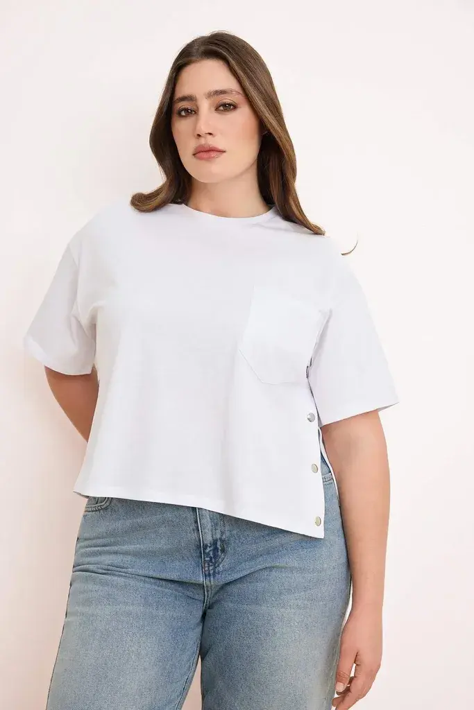 Trendyol Curve Ženska majica TBBSS26BF00002, Bela