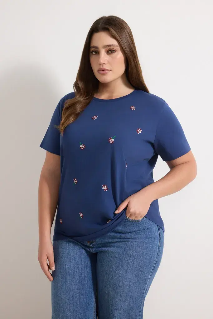 Trendyol Curve Ženska majica Tbbss24Bf00029, Plava