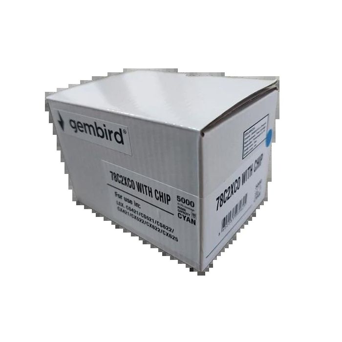 Toner Gembird 78C2XC0 zam. kaseta za Lexmark Cyan 5k (sa cipom)