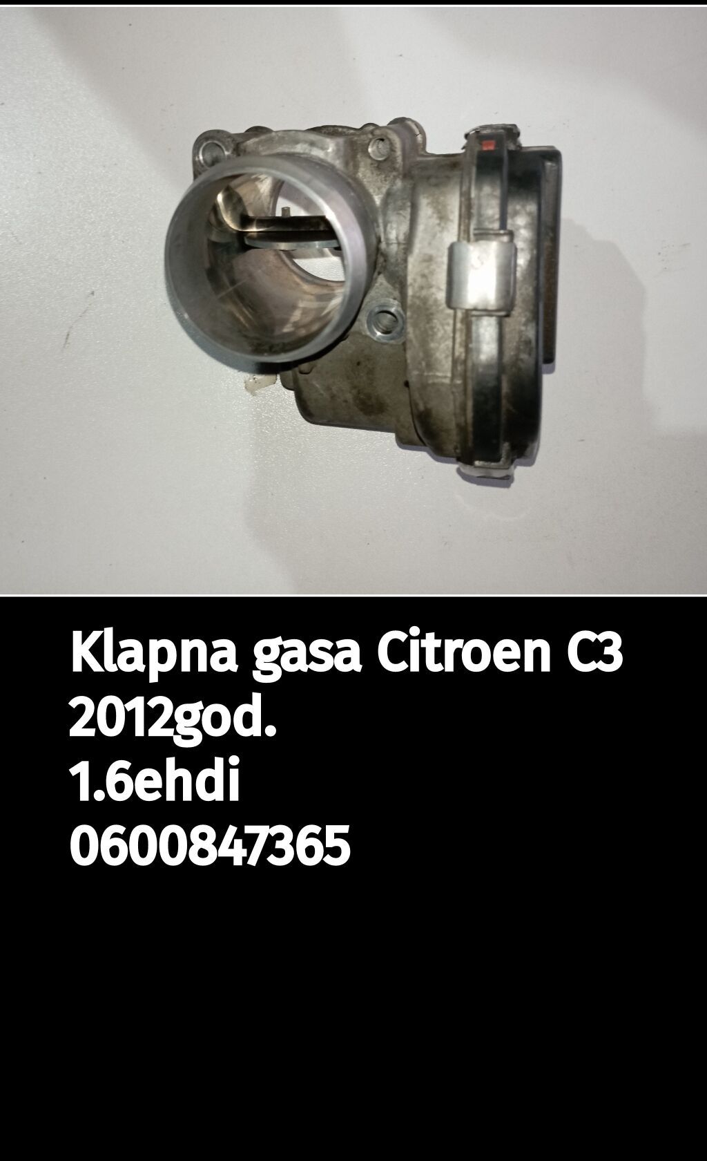 Klapna gasa za Citroën C3 (2012), motor 1.6 e-HDi. - Originalni deo –