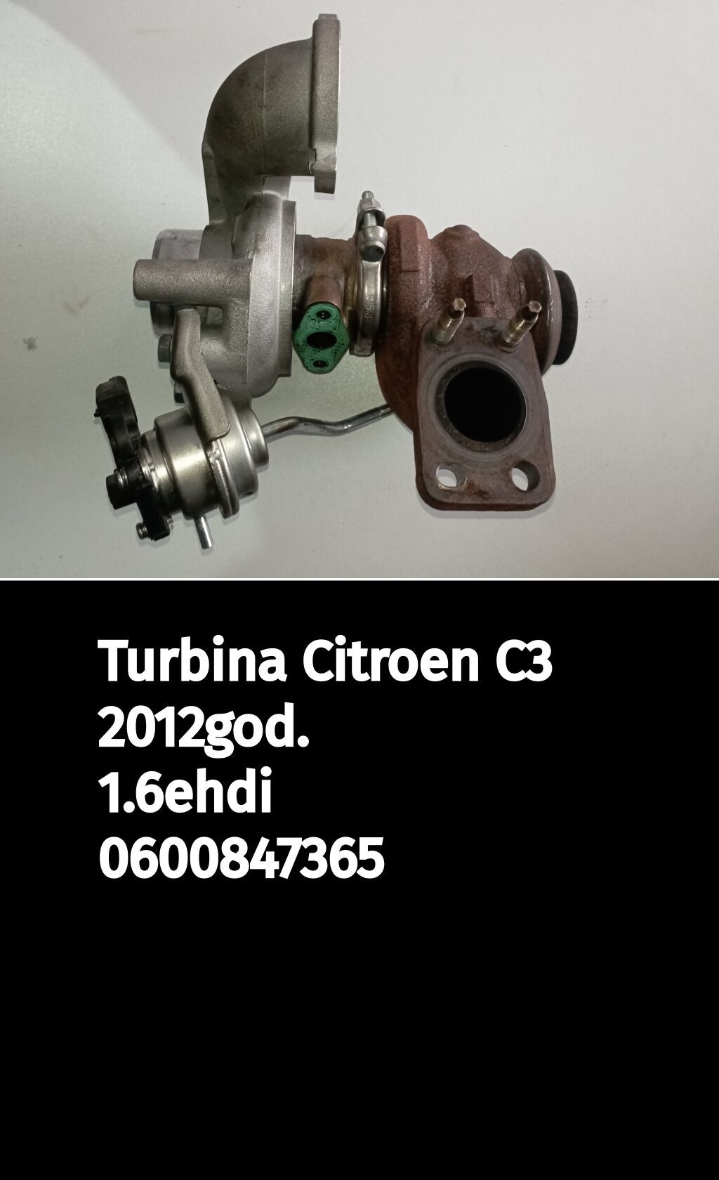 Turbina za Citroën C3, 2012. godište, motor 1.6 e-HDi. - Komplet