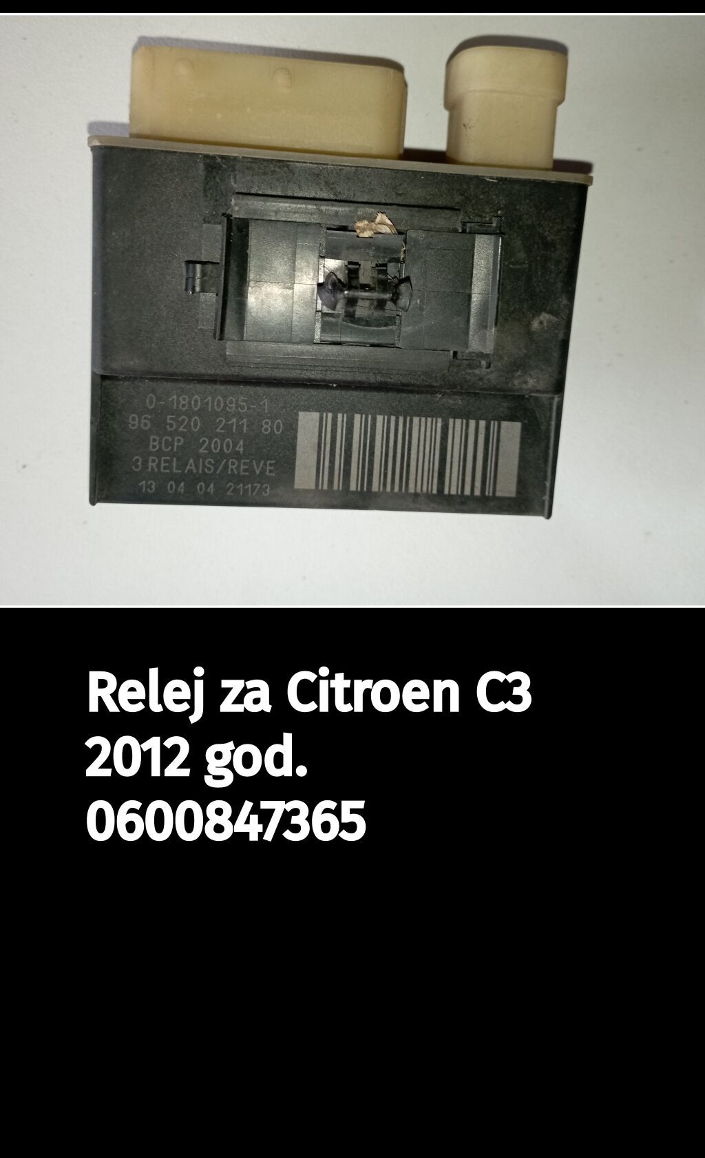 Relej modul za Citroën C3 (2012) - Originalni relej/modul sa oznakama