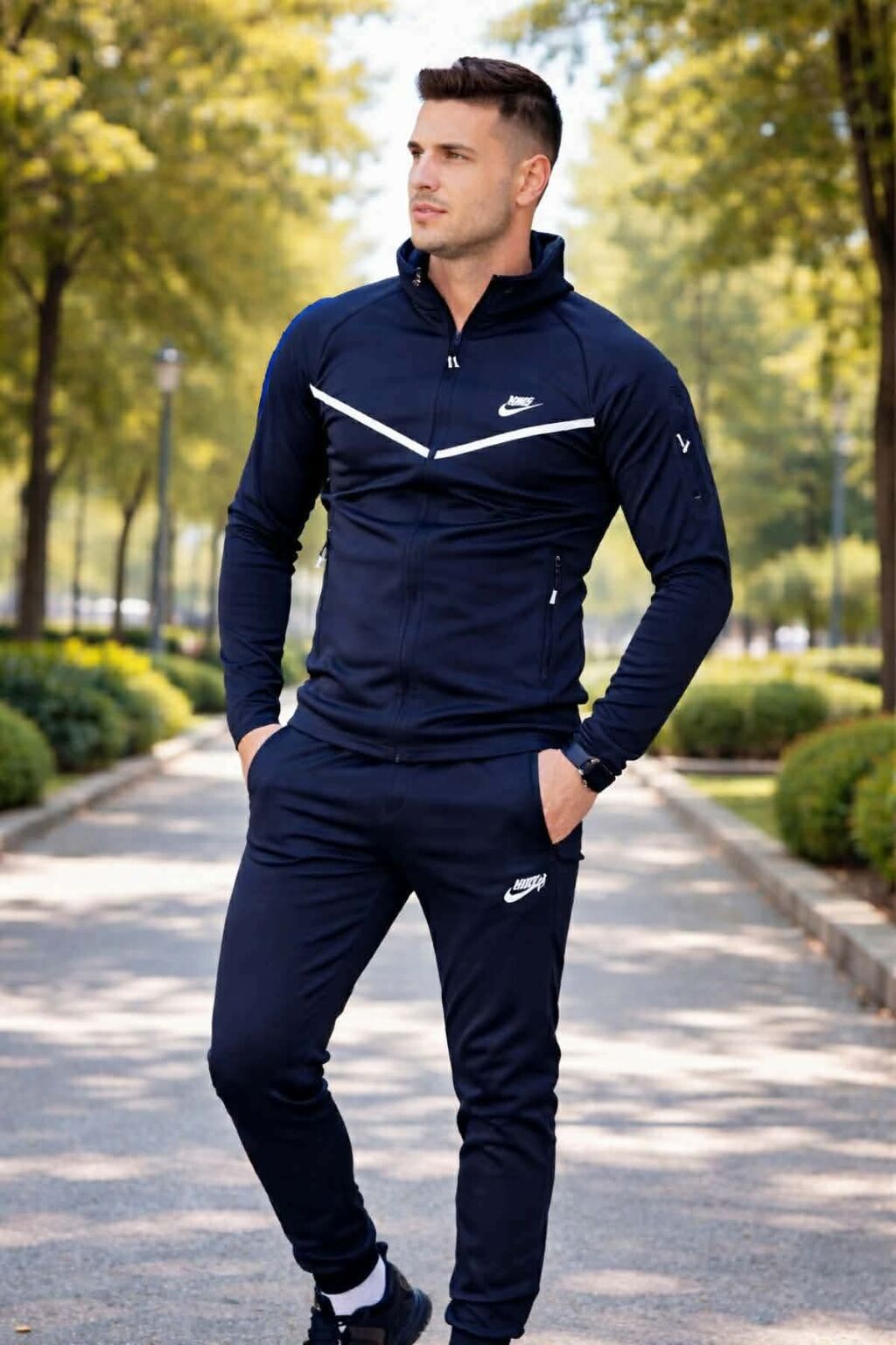 Muški sportski komplet (gornji deo + donji deo) - Model: trenirka sa
