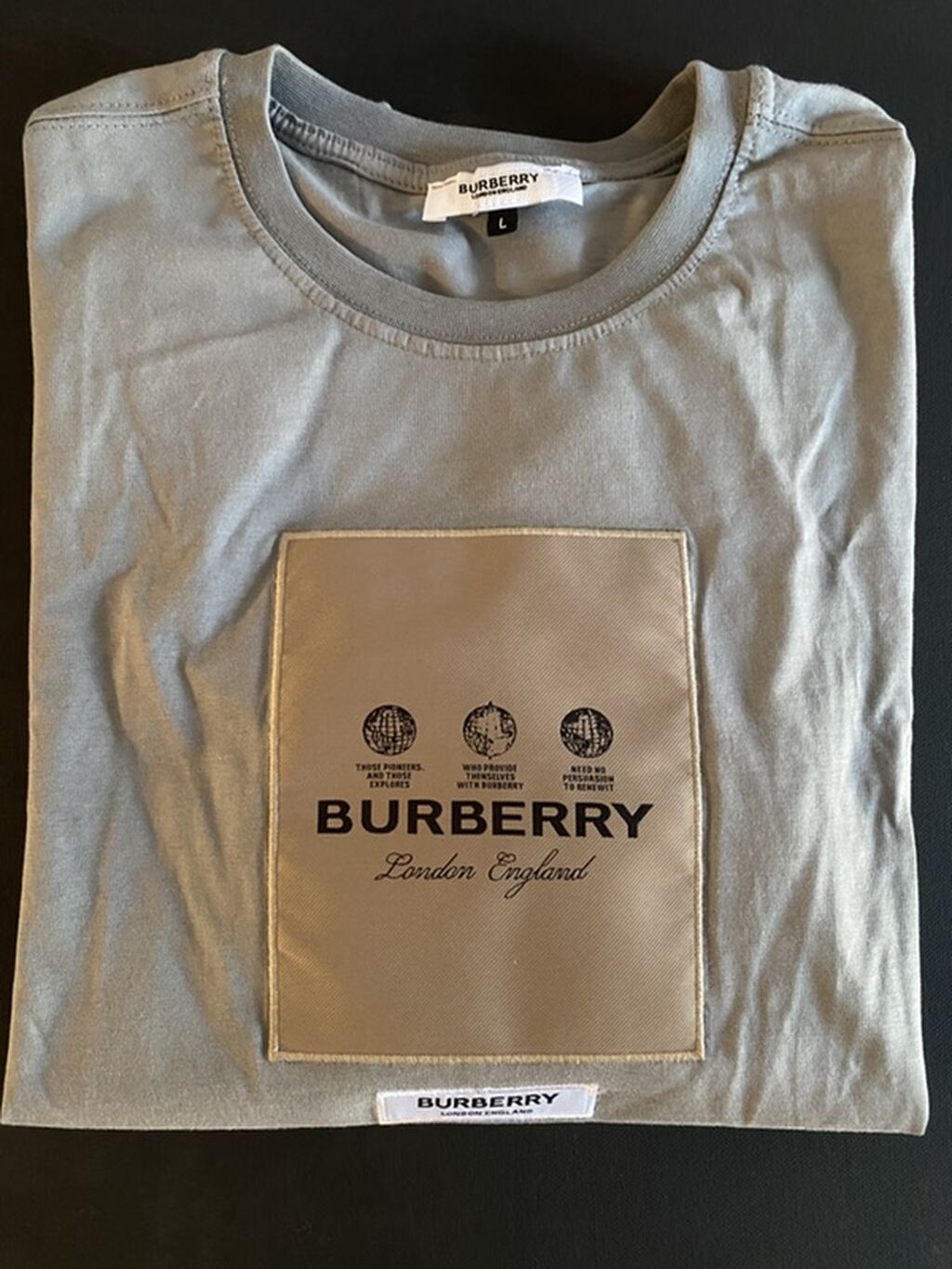 Burberry muška majica kratkih rukava, veličina L. - Boja: svetlosiva