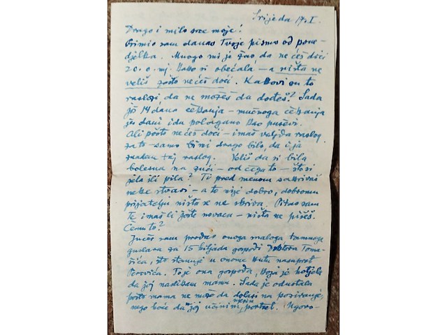 Pismo Mirka Račkog o smrti IVANA MEŠTROVIĆA (1962)