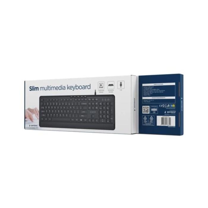 KB-MCH-05 Gembird Tanka žieana multimedijalna tastatura, crna, US raspored